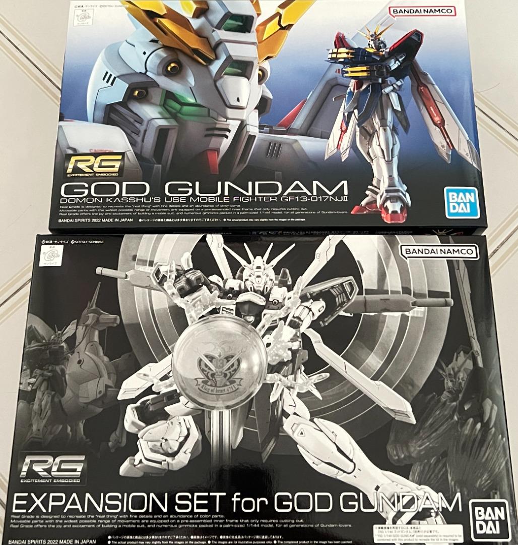 BANDAI RG GOD GUNDAM & P-BANDAI GOD GUNDAM EXPANSION SET, Hobbies ...