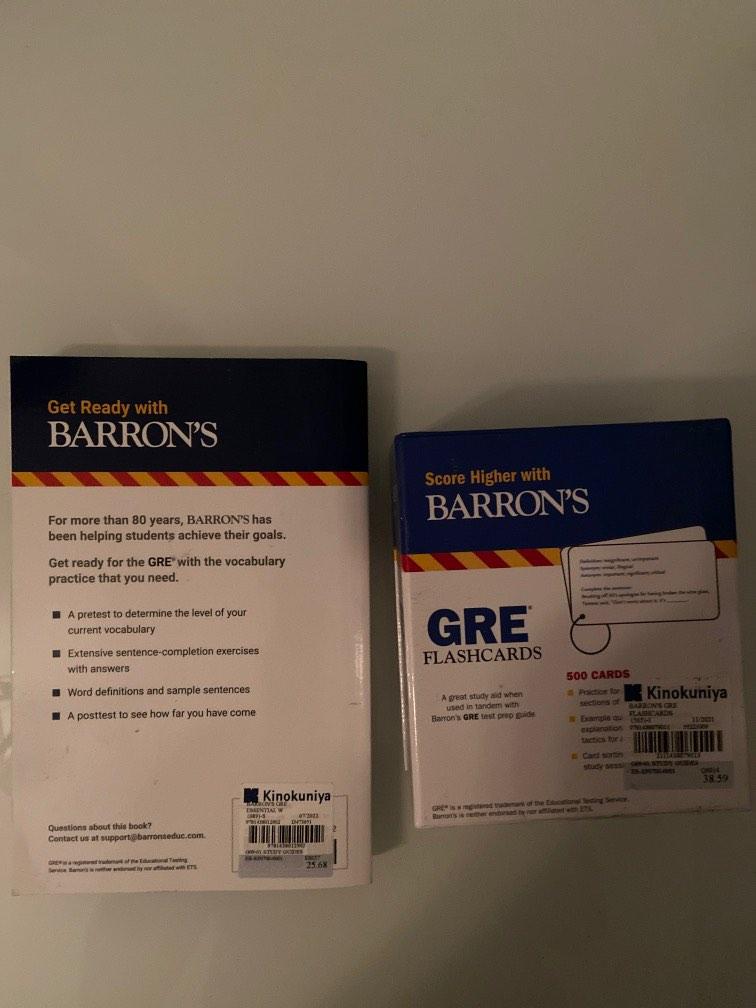 Barrons GRE Vocabulary book and cards, Hobbies & Toys, Books ...