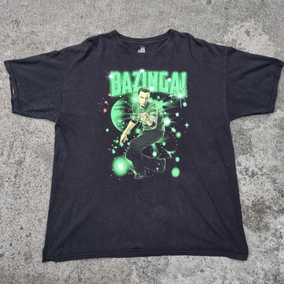 BAZINGA! Sheldon Cooper The Big bang theory shirt, Men's Fashion, Tops ...
