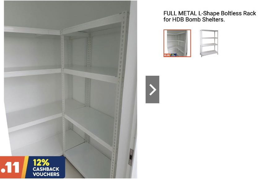 Boltless Metal Storage Racks in White, Furniture & Home Living, Home ...