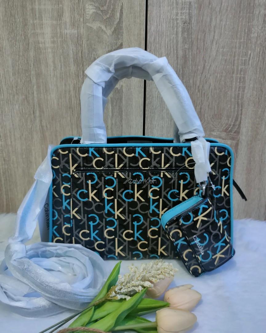 Calvin Klein Margot Signature Satchel Bag, Luxury, Bags & Wallets on ...