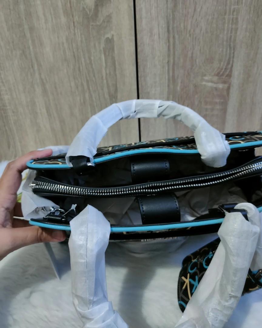 Calvin Klein Margot Signature Satchel Bag, Luxury, Bags & Wallets on ...