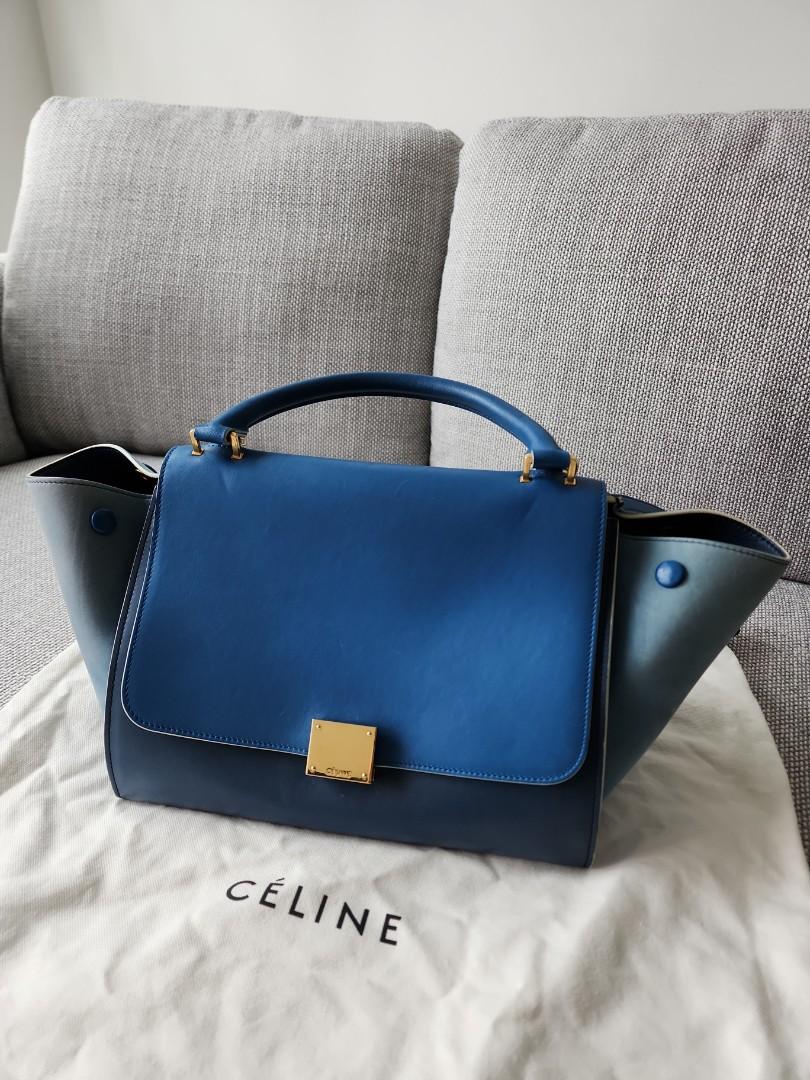 Celine Trapeze Small Blue, Luxury, Bags & Wallets on Carousell