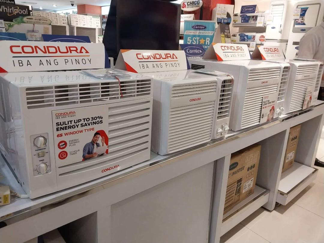 CONDURA AIRCON WINDOW TYPE INVERTER AND NON INVERTER, TV & Home ...
