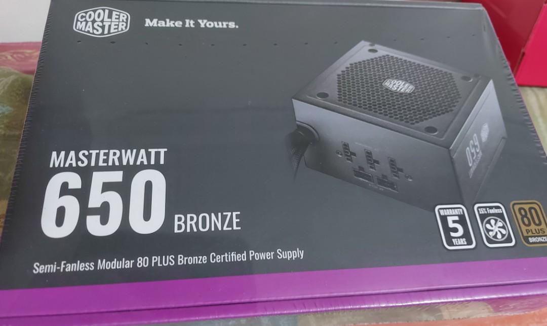 [New]Cooler Master Masterwatt 650W Bronze power Supply, Computers & Tech, Parts & Accessories ...