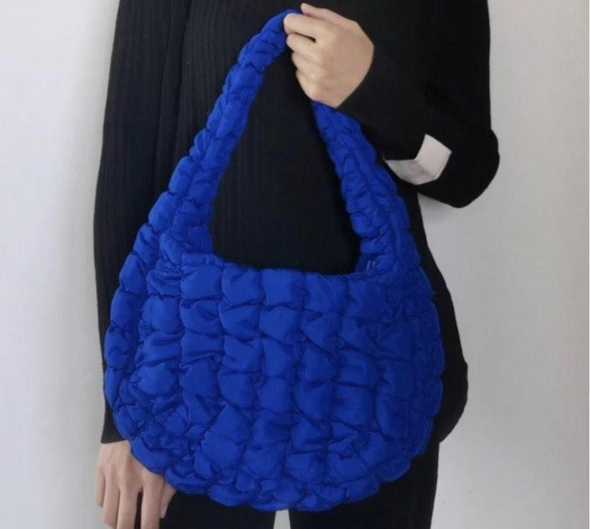 COS mini quilted bag blue, Women's Fashion, Bags & Wallets, Shoulder ...