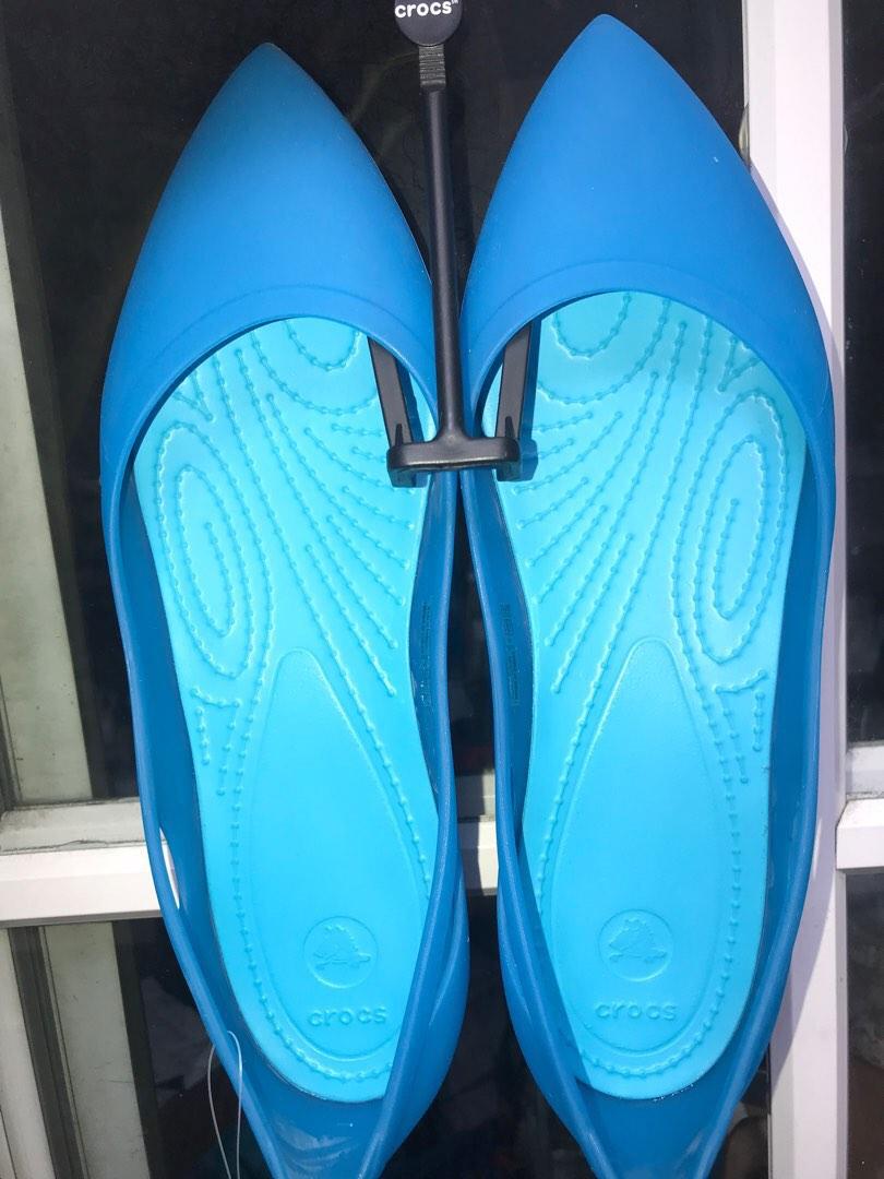 Crocs Rio Flat in Ocean/Electric Blue, Women's Fashion, Footwear, Flats ...
