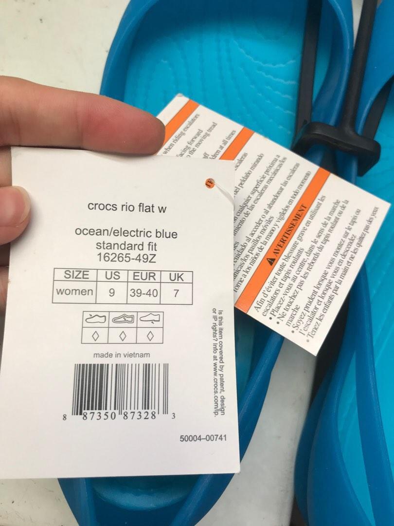 Crocs Rio Flat in Ocean/Electric Blue, Women's Fashion, Footwear, Flats ...
