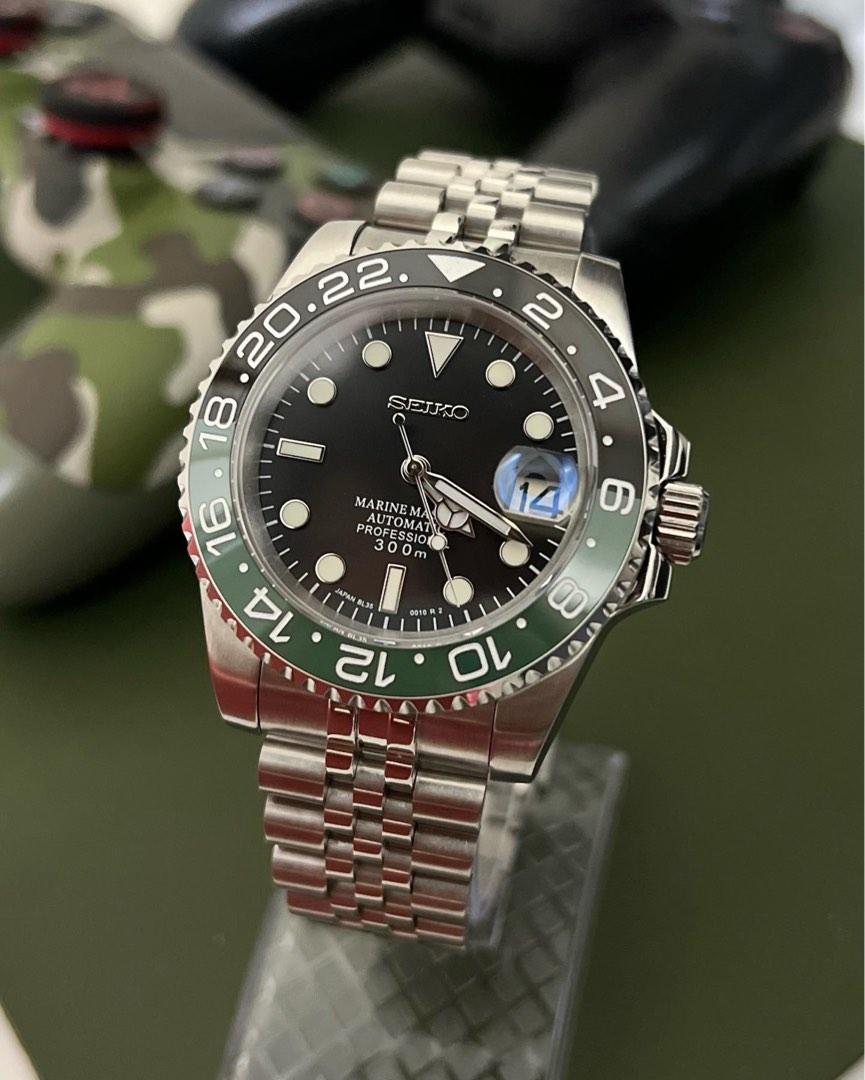 Custom Seiko Sprite 40mm (NH35 Auto Movement), Luxury, Watches on Carousell