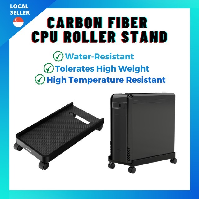 Divinux Carbon Fiber CPU Roller Stand with Castor Wheels for Computer ...