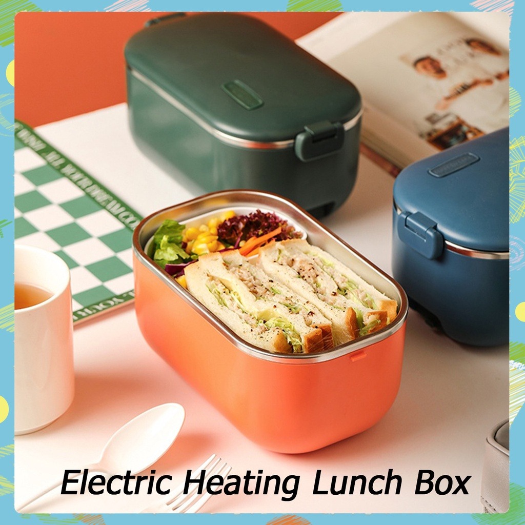 Electric Heating Lunch Box Stainless Steel No Water Injection Heated ...