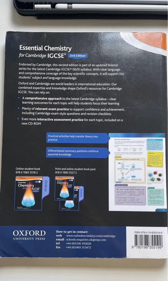 Essential Chemistry for Cambridge IGCSE 2nd Edition (Textbook), Hobbies ...