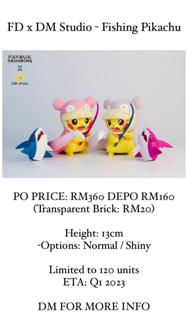 FD x DM Studio - Fishing Pikachu, Hobbies & Toys, Toys & Games on Carousell
