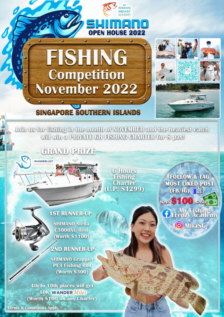 Fishing Competition 1-30 Nov 2022, Sports Equipment, Fishing on Carousell