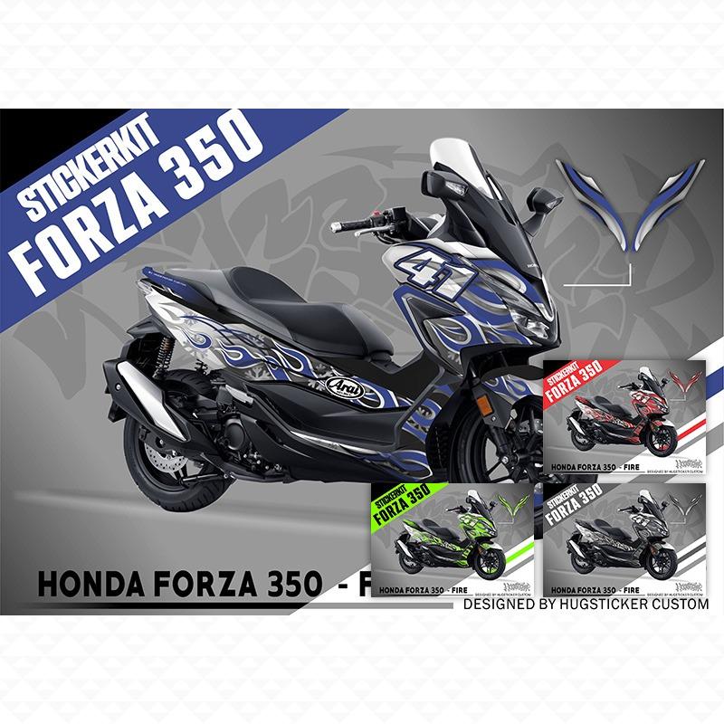 FORZA 350 FIRE HONDA HUGSTICKER Decals Sticker Kit High Quality Bike ...