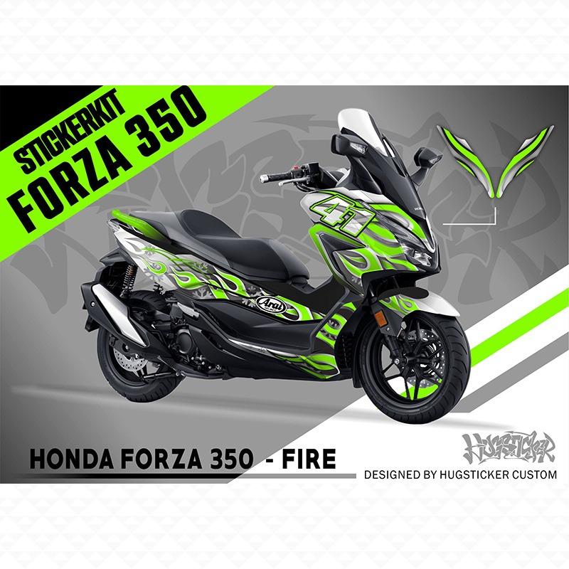 FORZA 350 FIRE HONDA HUGSTICKER Decals Sticker Kit High Quality Bike ...