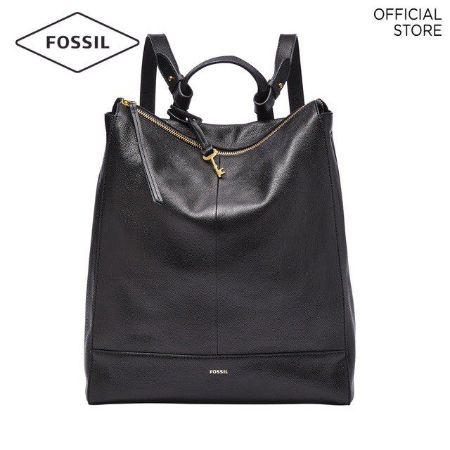 FOSSIL ELINA CONVERTIBLE BACKPACK BN BLACK, Women's Fashion, Bags ...