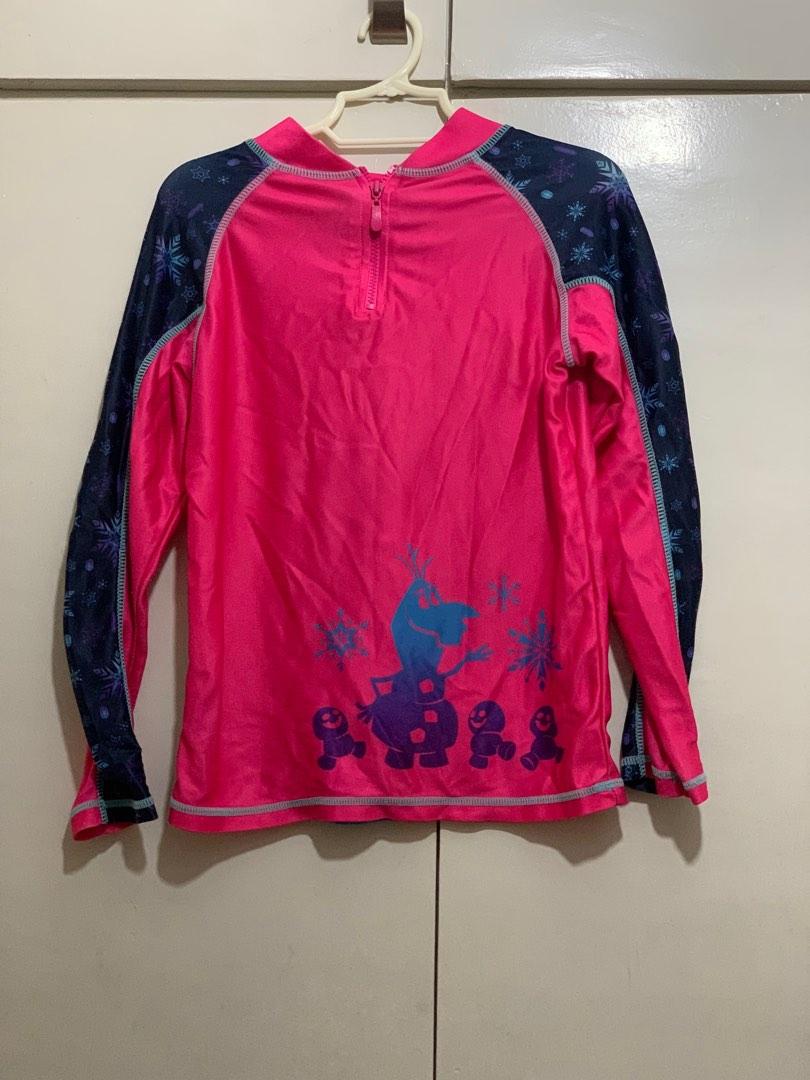 Frozen rash guard medium (used), Babies & Kids, Babies & Kids Fashion ...