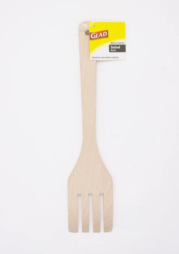 GLAD Wood Salad Fork Pasta Server Utensils Beechwood Wooden Serving Fork Beech Wood , Furniture ...