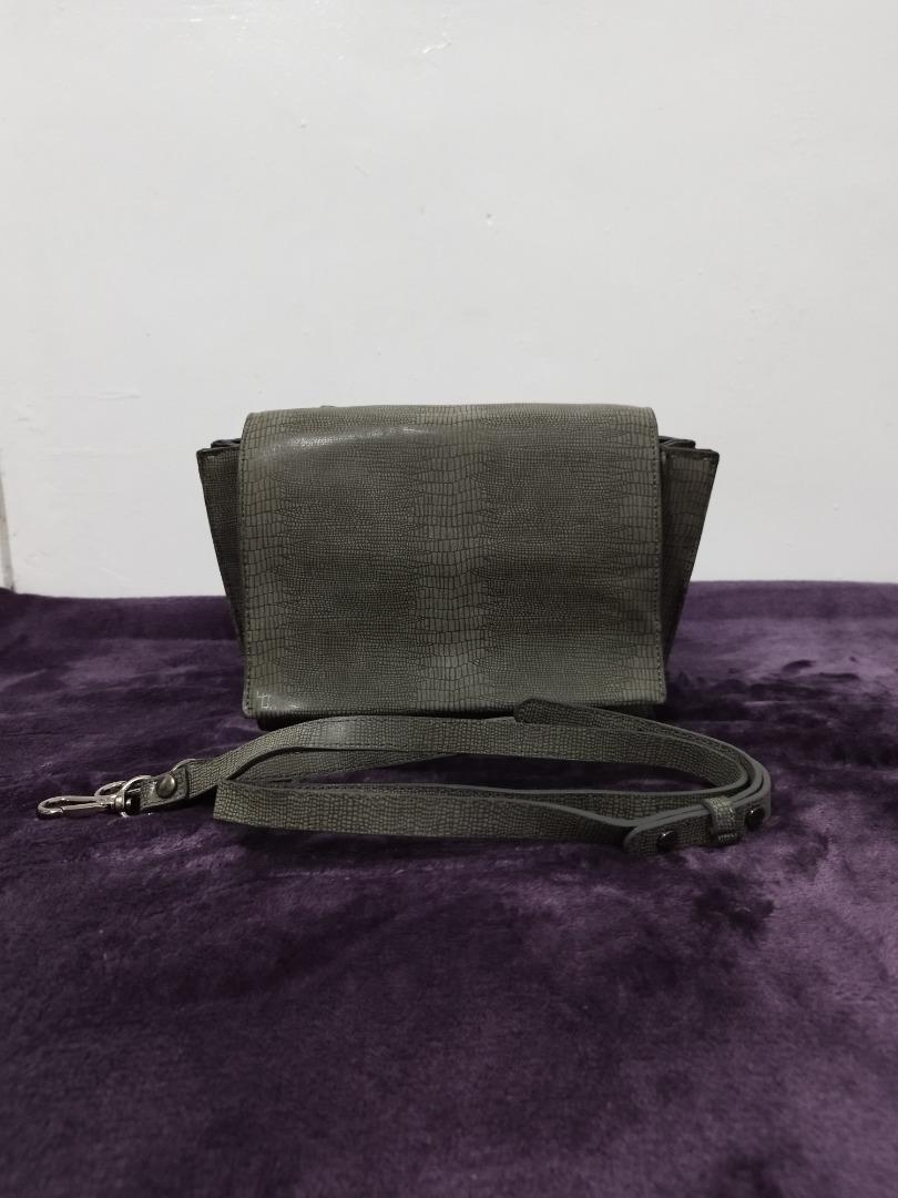 Grey Snake Skin 2-way Hand and Sling Bag, Luxury, Bags & Wallets on ...