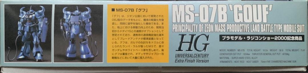 HGUC 1/144 MS-07B GOUF - EXTRA FINISH VERSION (Metallic Blue), Hobbies ...