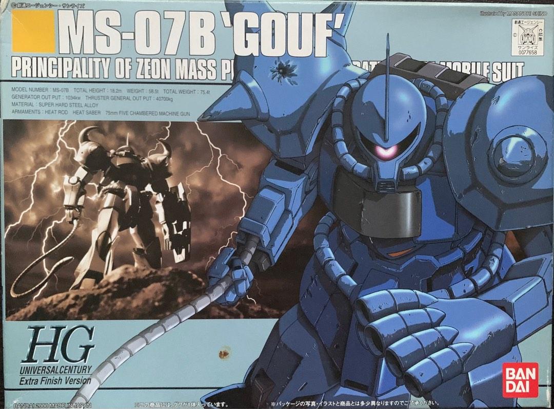 HGUC 1/144 MS-07B GOUF - EXTRA FINISH VERSION (Metallic Blue), Hobbies ...