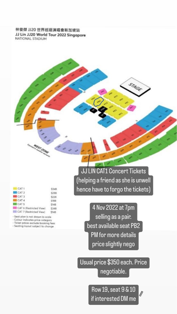 JJ lin concert 6 nov 2022 (2 tickets), Tickets & Vouchers, Event ...