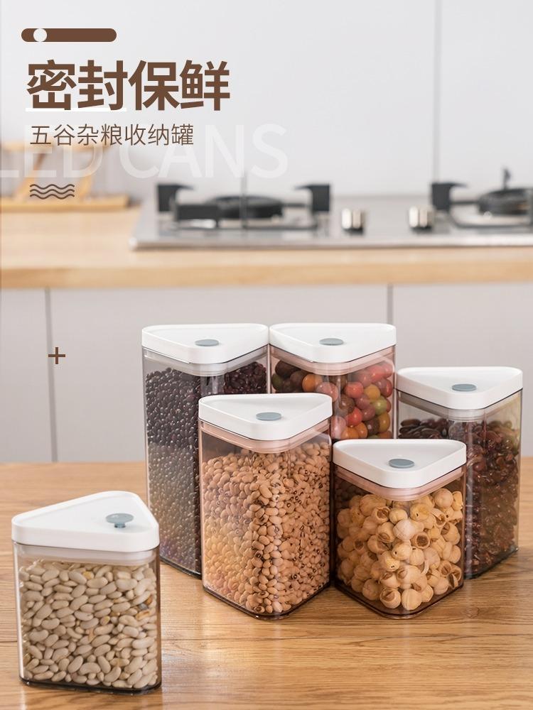 Kitchen Food Storage Containers Triangle Airtight Cereal Storage ...