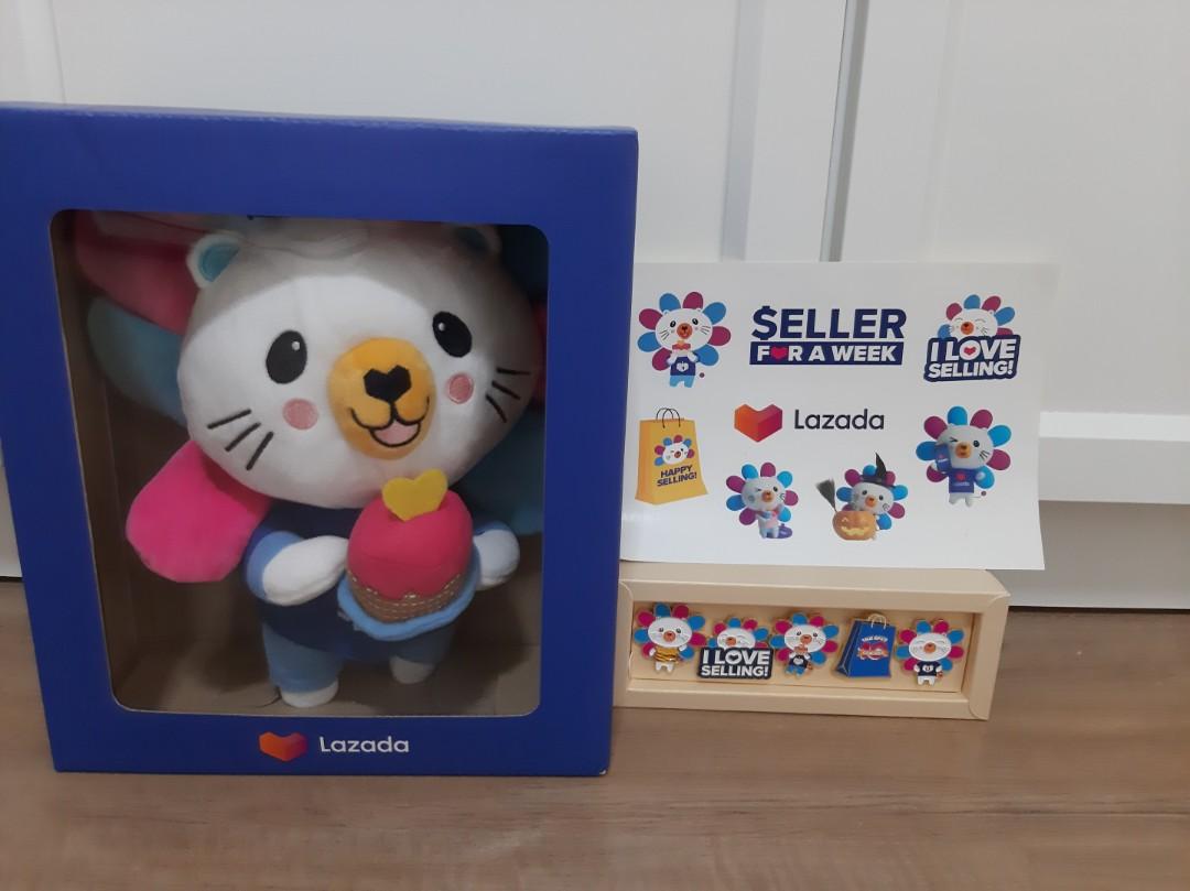 Lazada limited edition plush toy and pin, Hobbies & Toys, Collectibles ...