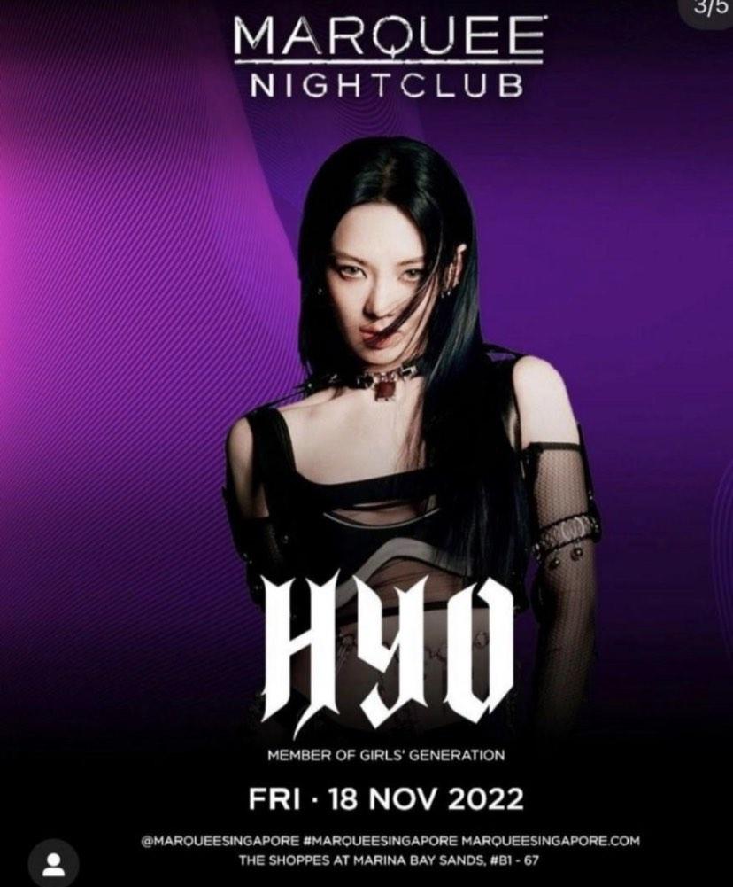 MARQUEE 18 NOV DJ HYO, Tickets & Vouchers, Event Tickets on Carousell