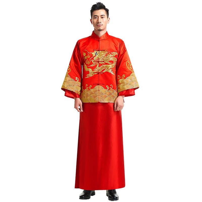 Men Chinese traditional wedding costume, Men's Fashion, Tops & Sets ...