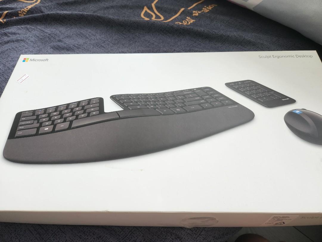 Microsoft Sculpt Ergonomic Desktop keyboard and mouse, Computers & Tech ...
