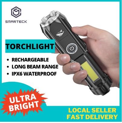 Mini Torchlight Ultra Bright XPE Torch Light Rechargeable USB ...