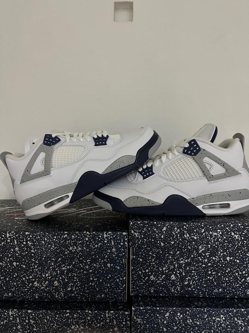 [Multiple Sizes]Air Jordan 4 Midnight Navy, Men's Fashion, Footwear ...