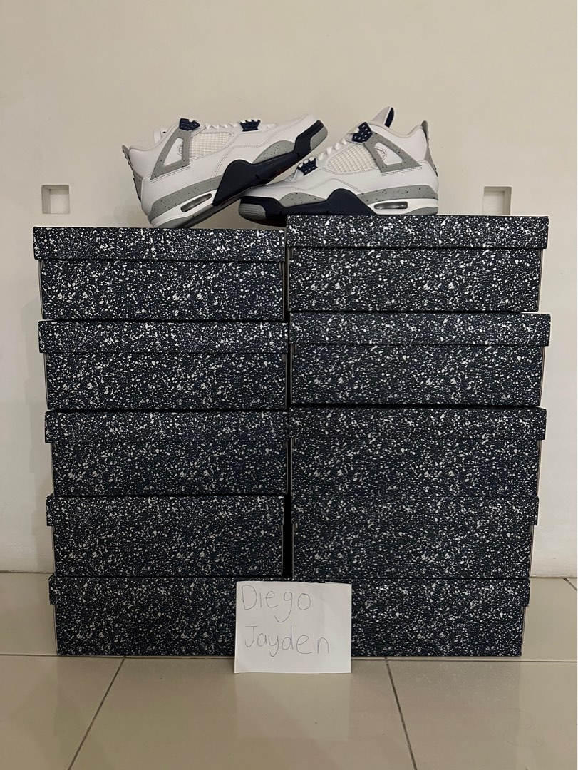 [Multiple Sizes]Air Jordan 4 Midnight Navy, Men's Fashion, Footwear ...