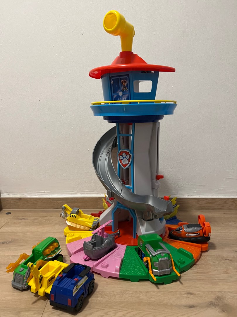 Paw Patrol Tower plus all sets and 3x extra cars, Hobbies & Toys, Toys ...