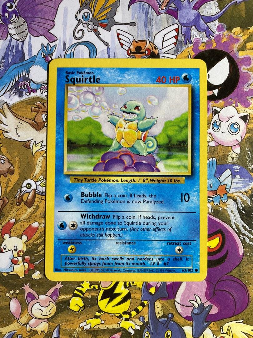 Pokemon TCG - Squirtle Base Set, Hobbies & Toys, Toys & Games on Carousell
