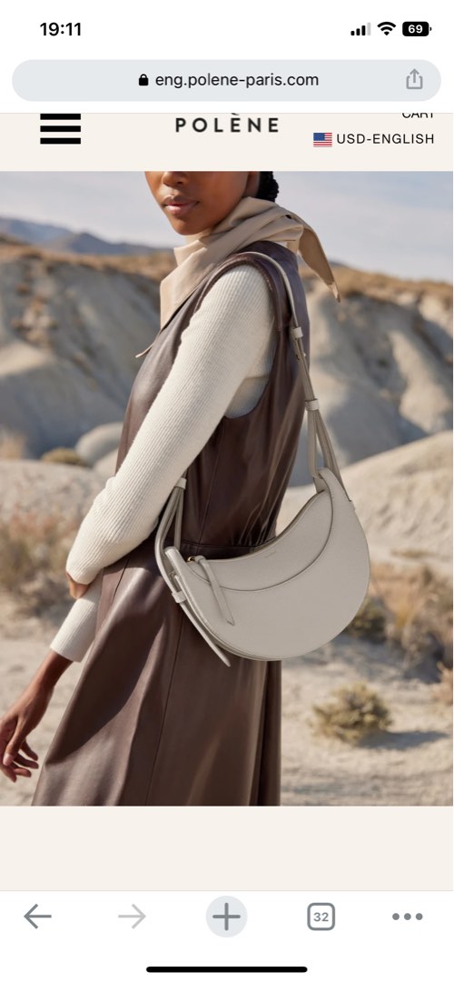 Polene numero dix monochrome chalk, Women's Fashion, Bags & Wallets ...