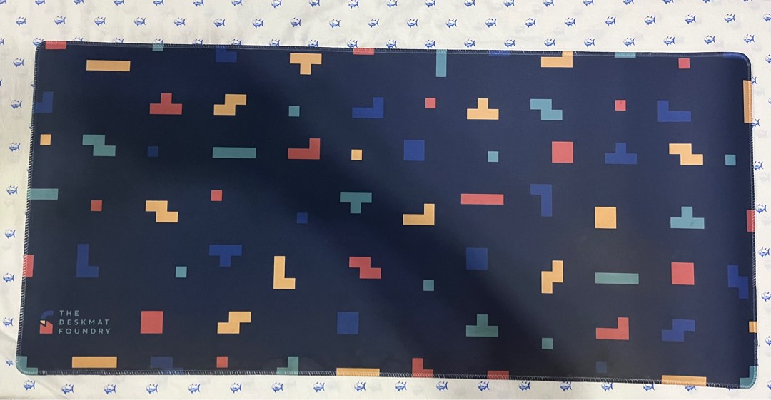 Polyblocks Arcade blue deskmat by The Deskmat Foundry, Computers & Tech ...