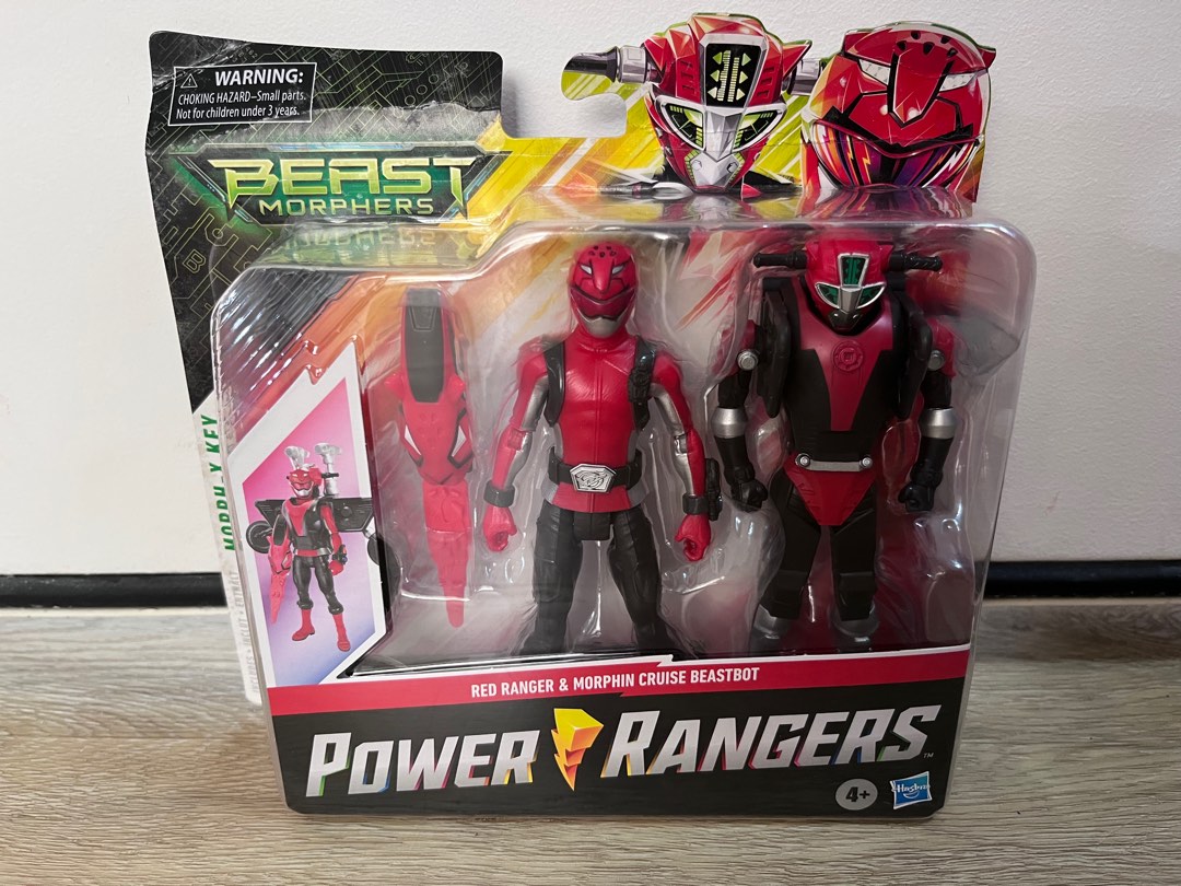 Power Rangers Toy - Red Ranger & Morphin Cruise Beastbot, Hobbies ...