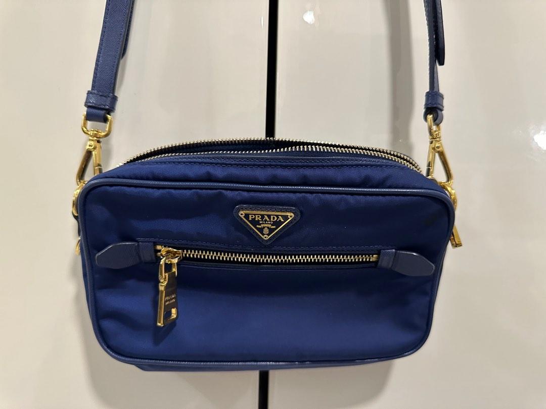 Prada Blue Nylon Crossbody Bag, Luxury, Bags & Wallets on Carousell