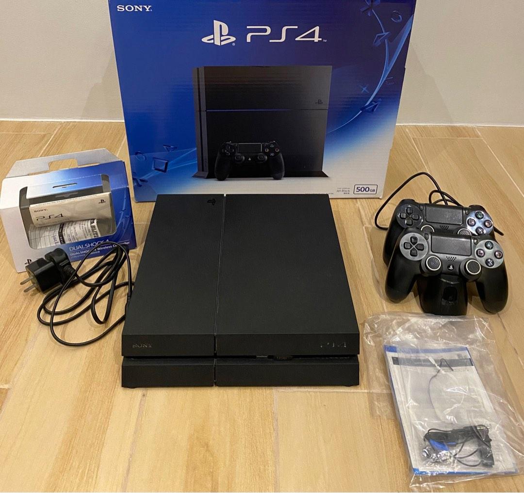PS4 Jet Black 500 GB with two controllers & Final Fantasy X/X2 and ...
