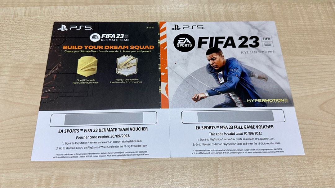 PS5 Fifa 23 Game & Voucher Ultimate Team, Video Gaming, Video Game ...