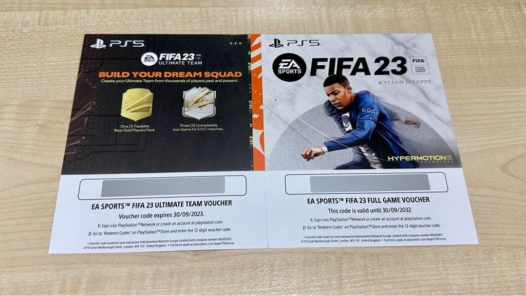 PS5 Fifa 23 Game & Voucher Ultimate Team, Video Gaming, Video Game ...