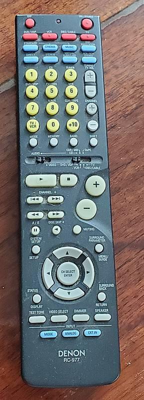 Replacement Denon RC 977 amplifier remote control, Audio, Soundbars ...