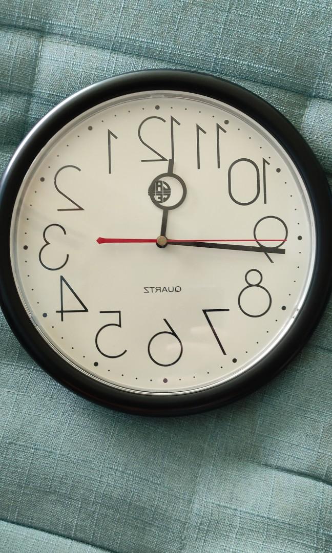 Reverse clock (Mirrored), Furniture & Home Living, Home Decor, Clocks ...