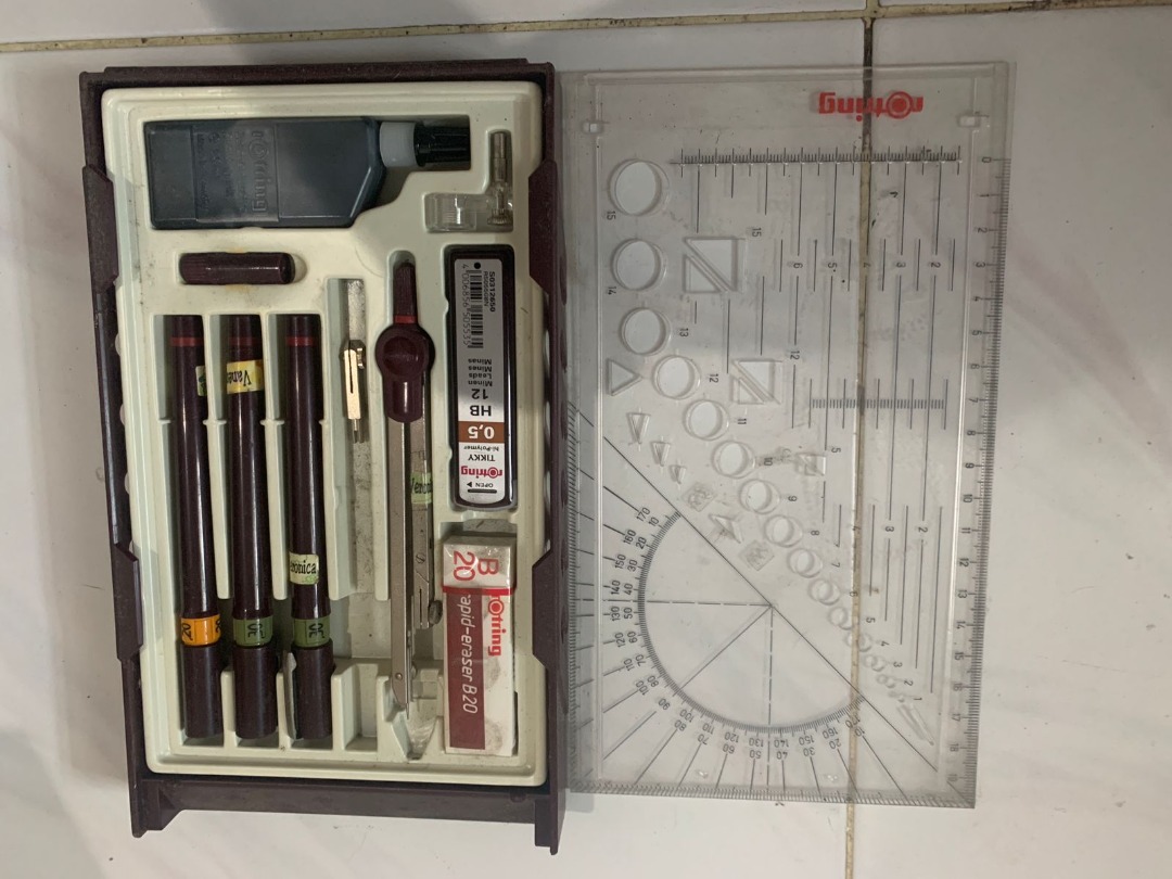 rotring isograph set, Buku & Alat Tulis, Alat Tulis di Carousell