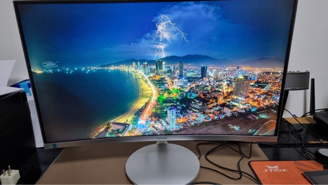 Samsung 27 Inch Curved Screen Computer Monitor C27F591, Audio, Other ...