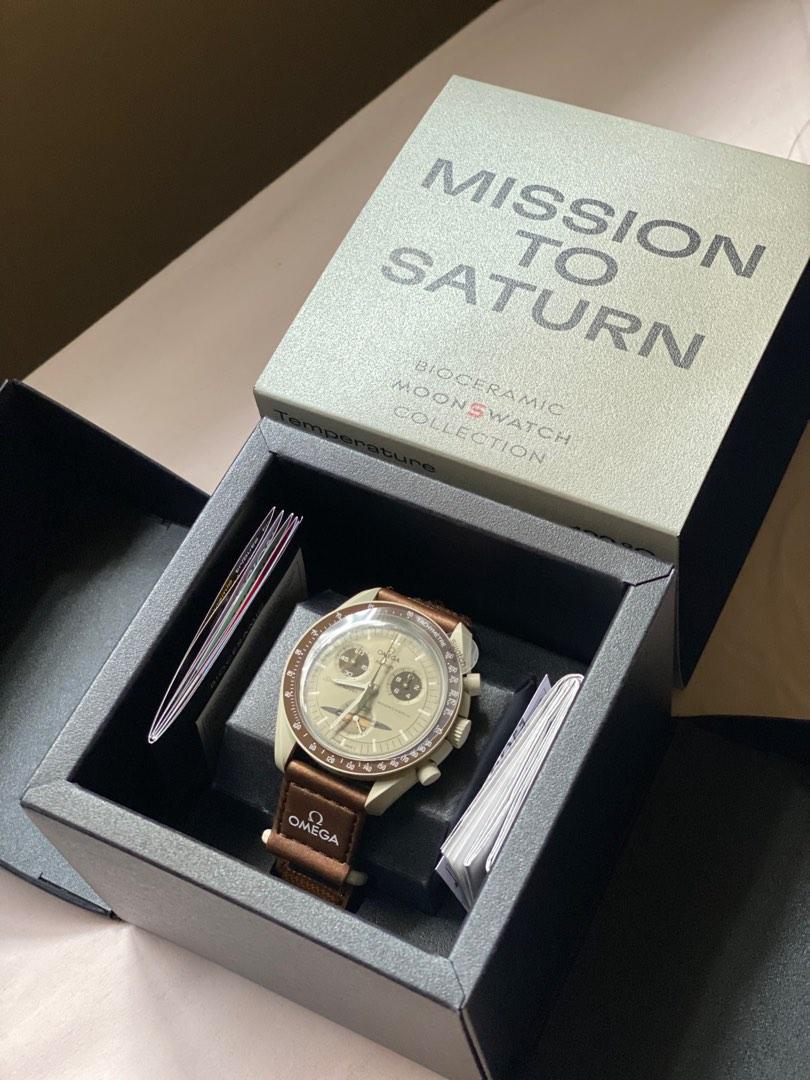 SATURN Omega x Swatch Moonswatch, Luxury, Watches on Carousell