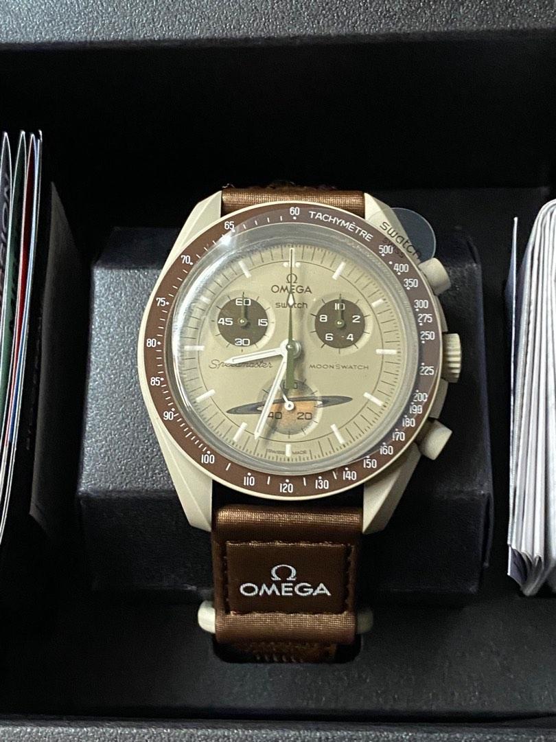 SATURN Omega x Swatch Moonswatch, Luxury, Watches on Carousell